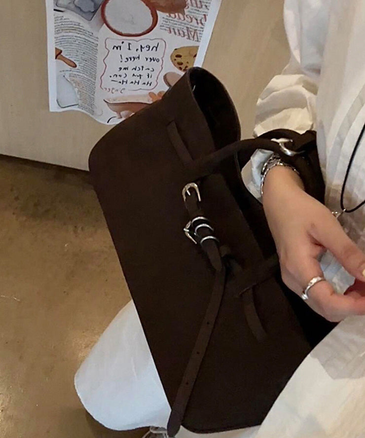 Original Design Faux Suede Coffee Tote Handbag – MyPlusWear